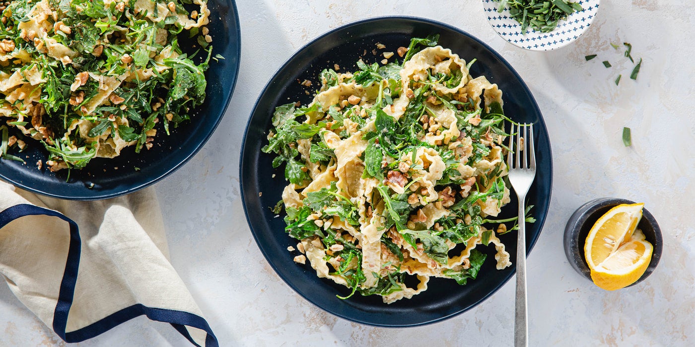 Creamy Caramelized Onion Mafaldine Pasta | Magno Terra Cafe & Chefette Toni